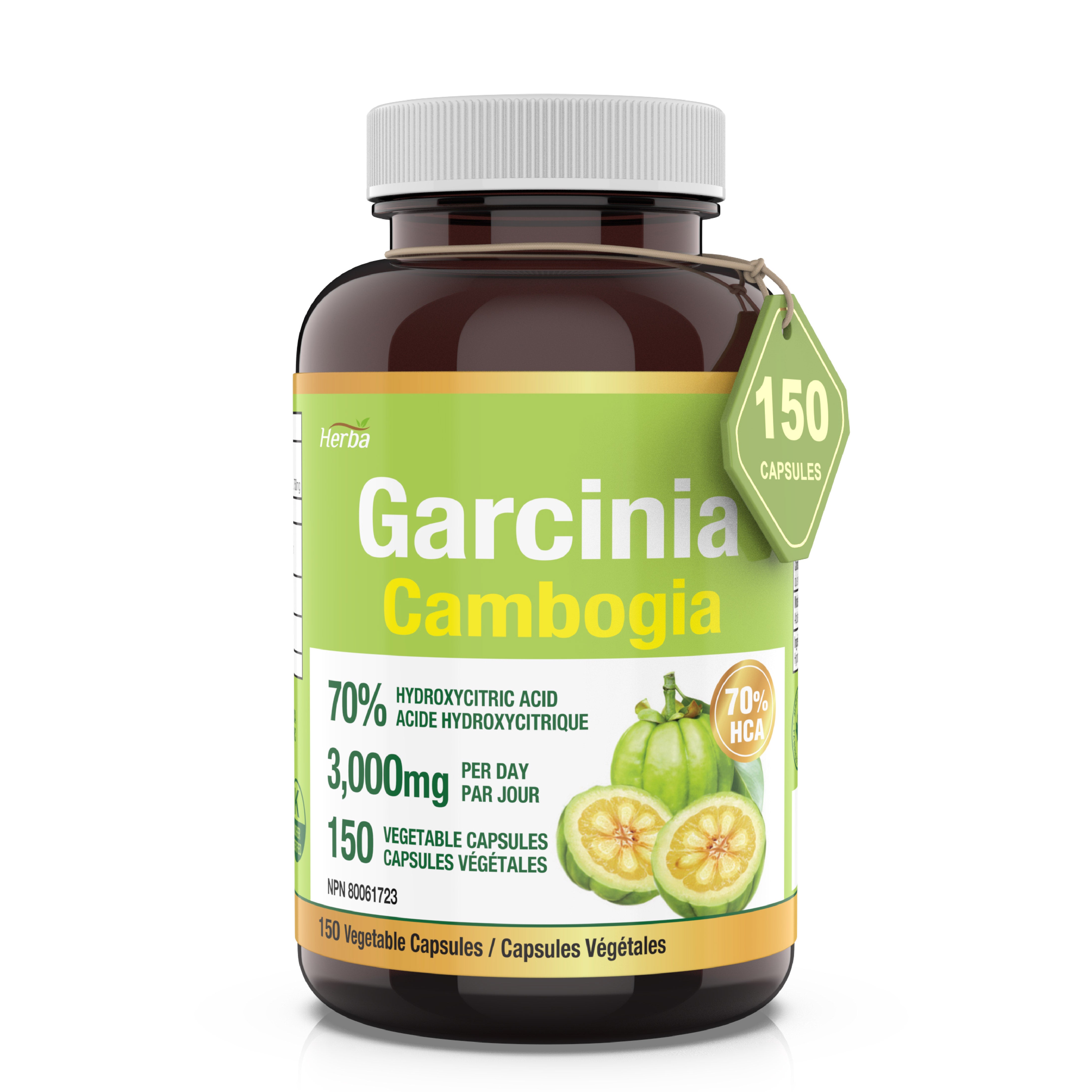Garcinia Cambogia Extract – 70% HCA | 150 Vegetable Capsules – Herba