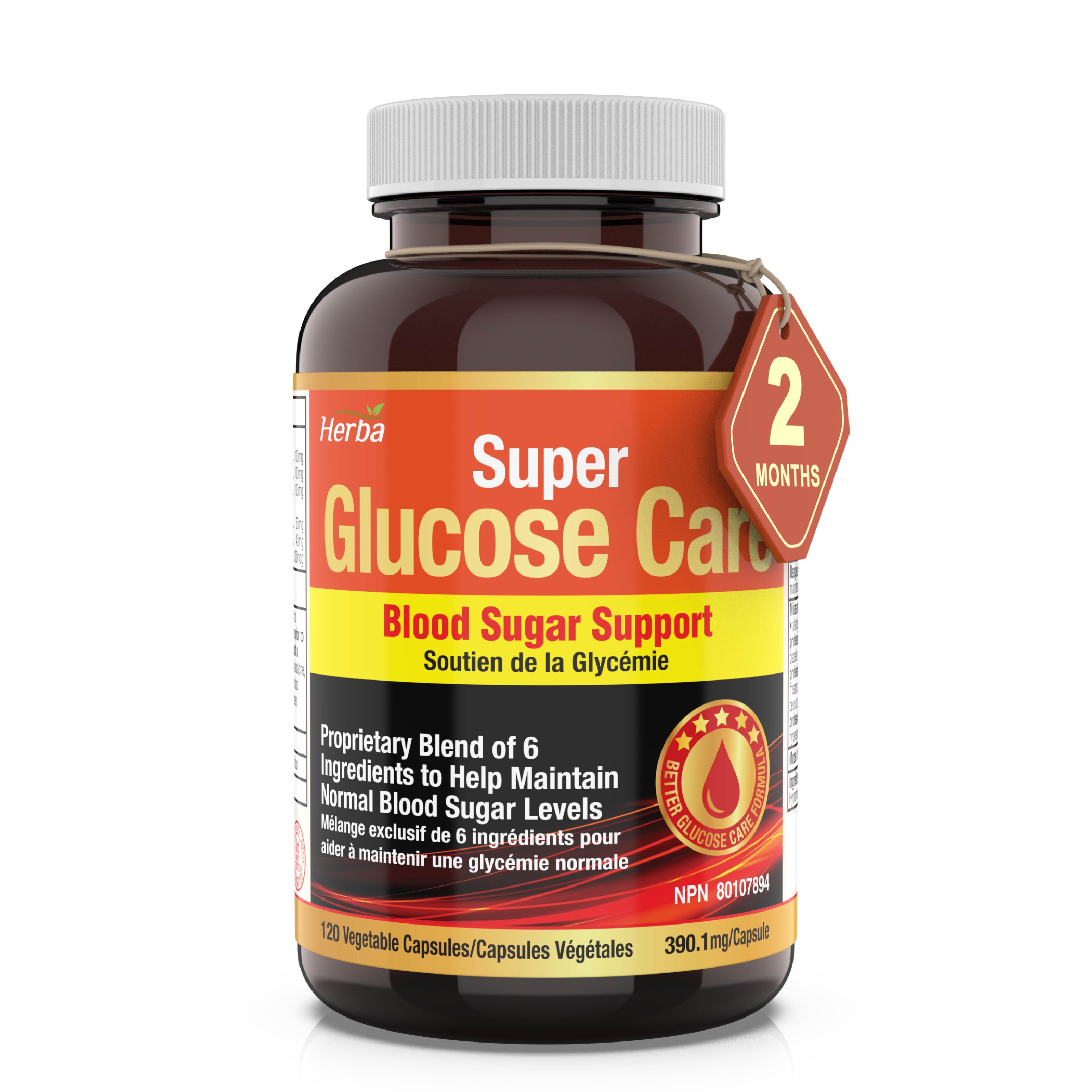 Glucose Care - 120 Capsules | Blood Sugar Support with 6 Ingredients – Herba