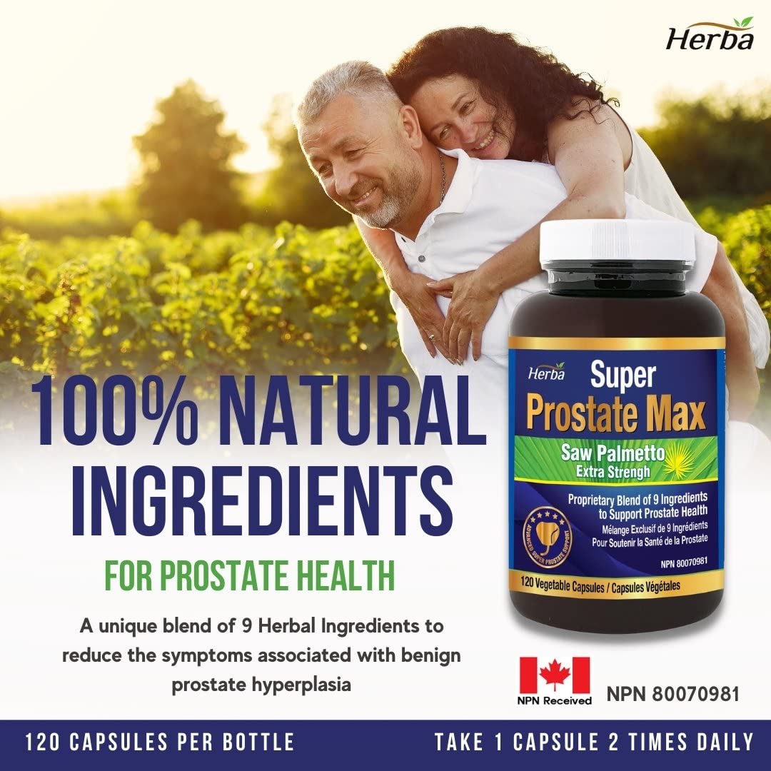 Prostate Max - Prostate Supplement for Men – 120 Capsules | 9 Natural ...