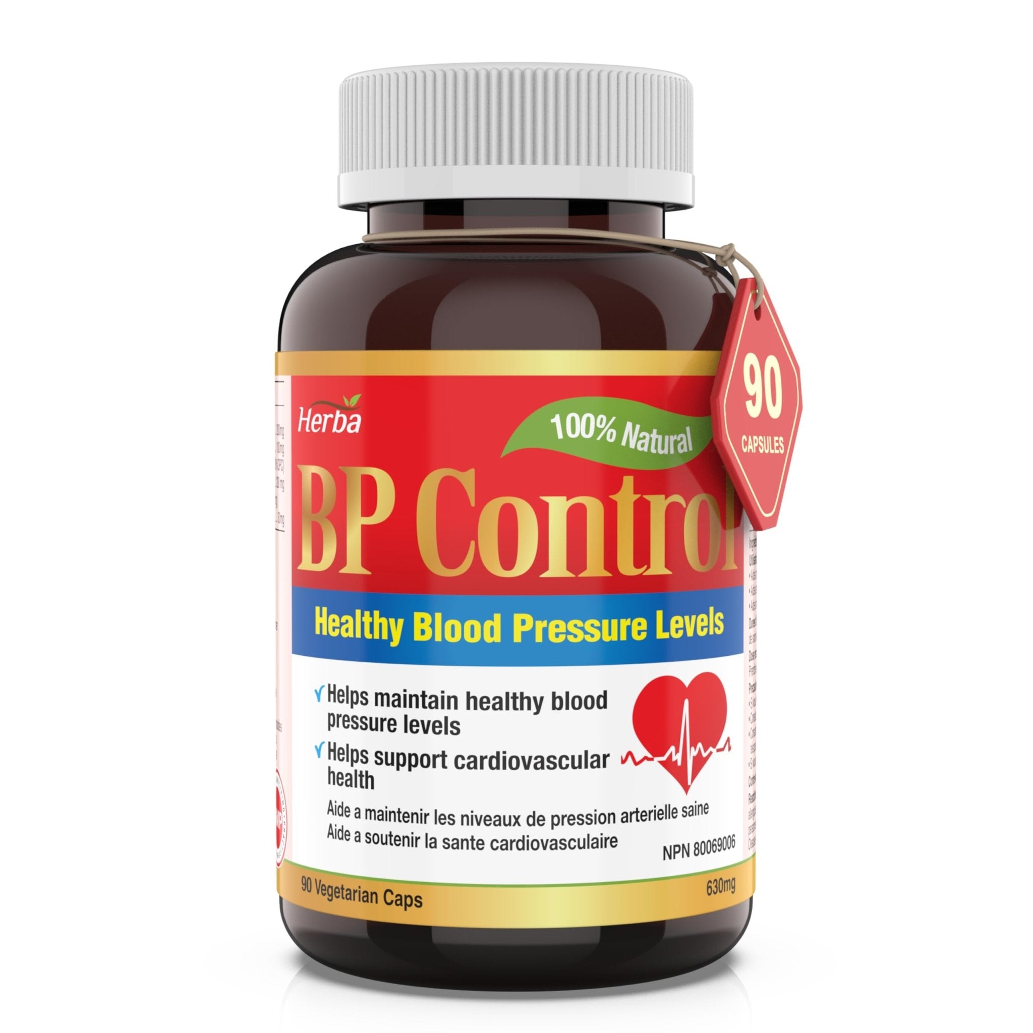 BP Control - 90 Capsules | Blood Pressure Support Supplement – Herba