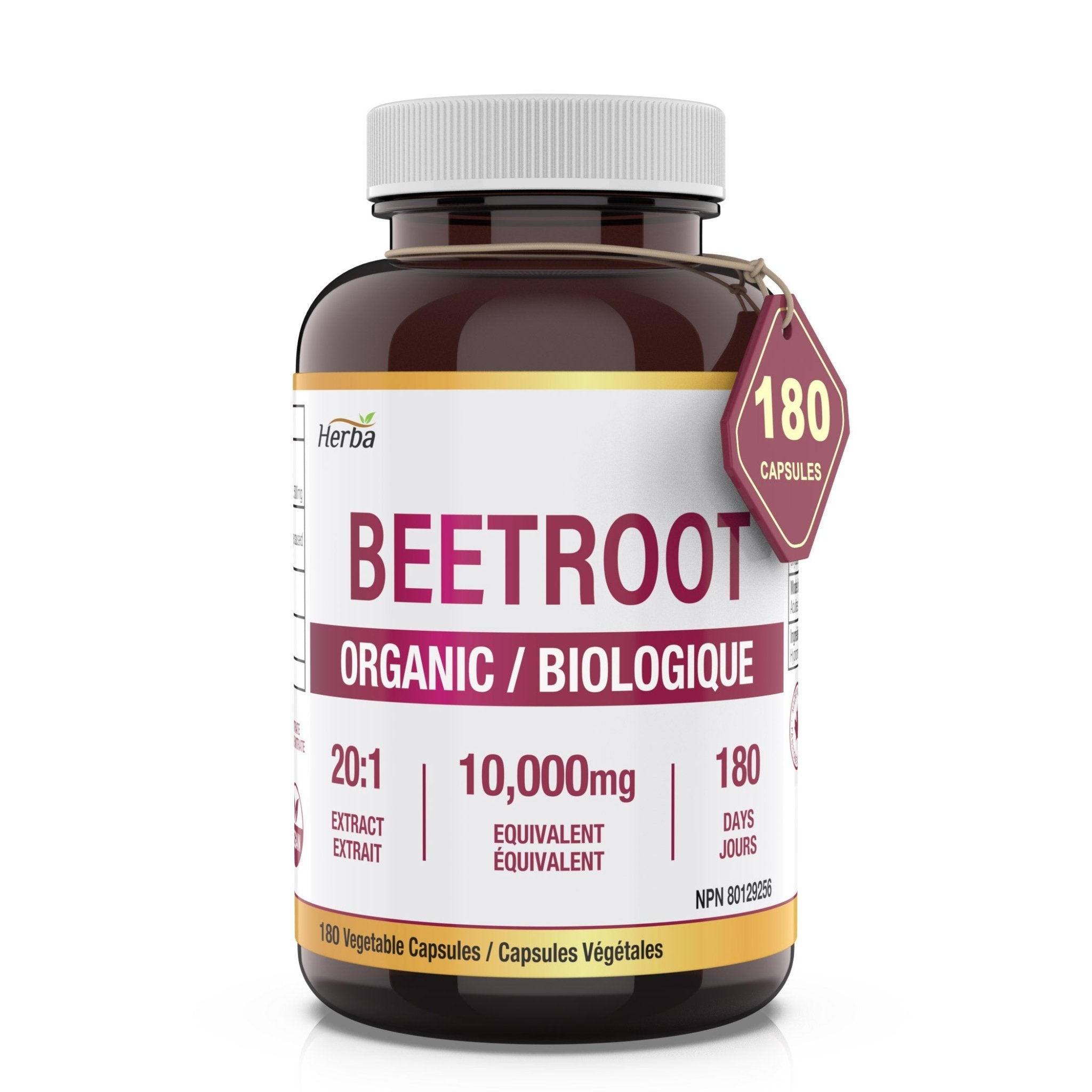 Buy Herba Organic Beetroot Supplement | 10,000mg, 180 Capsules, Made in ...